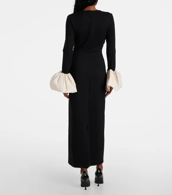 Staud Hawthorne Taffeta-trimmed Maxi Dress