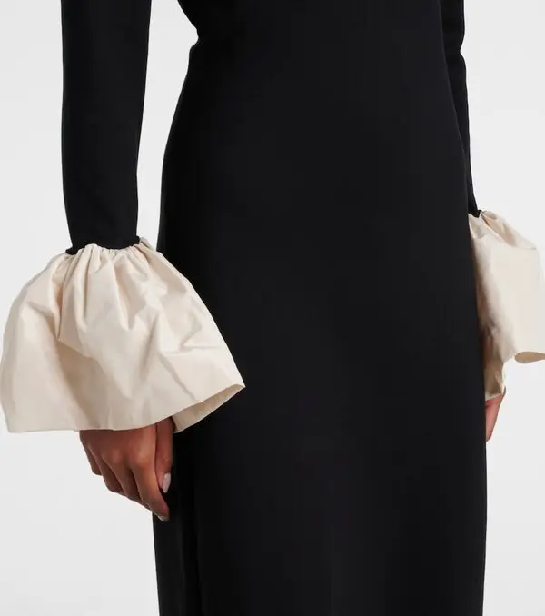 Staud Hawthorne Taffeta-trimmed Maxi Dress