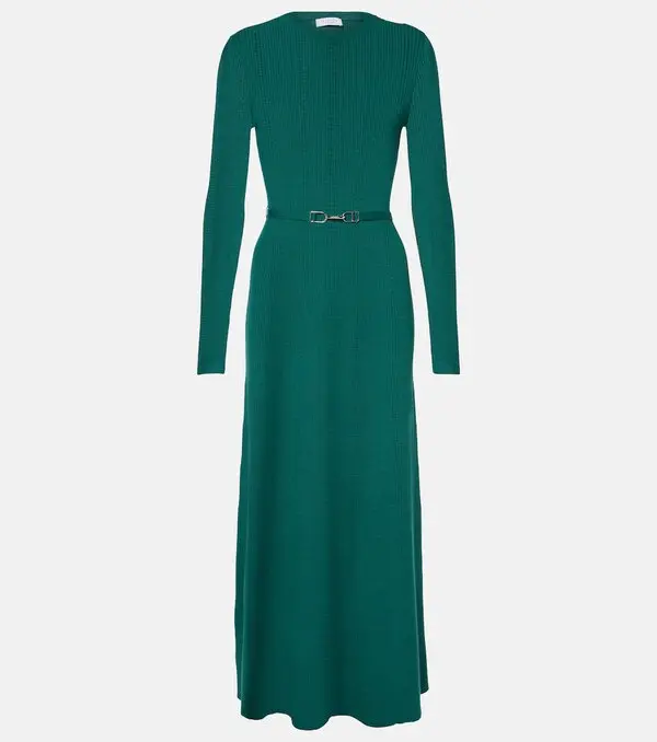 Gabriela Hearst Imagene Wool Midi Dress - Green