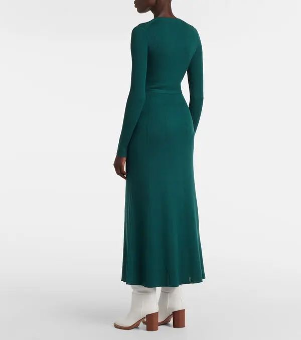 Gabriela Hearst Imagene Wool Midi Dress - Green