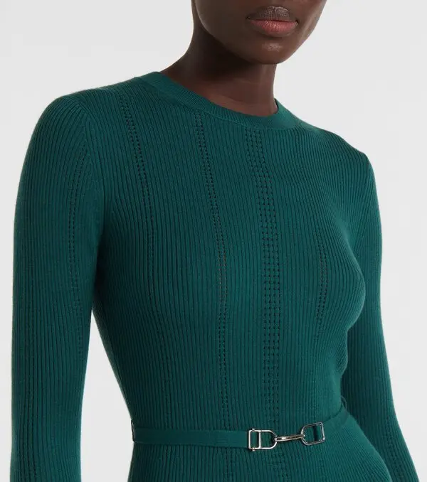 Gabriela Hearst Imagene Wool Midi Dress - Green