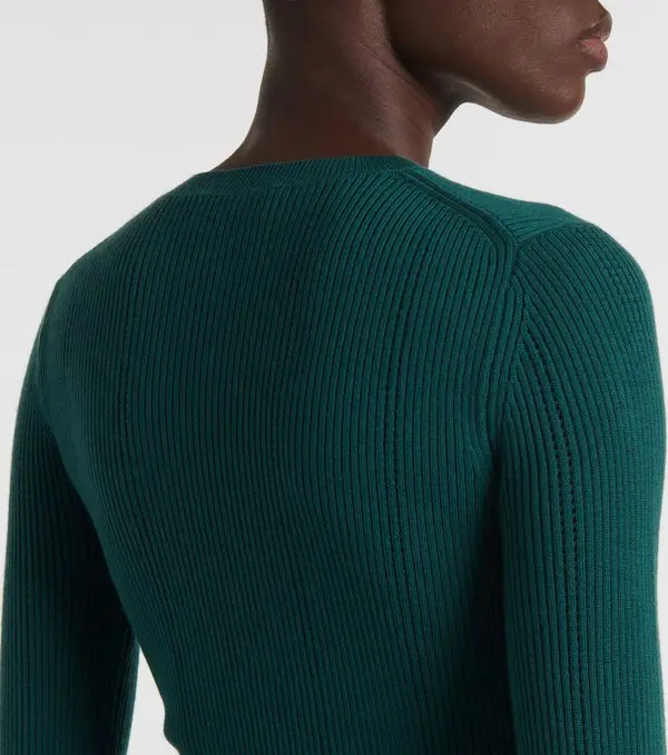 Gabriela Hearst Imagene Wool Midi Dress - Green
