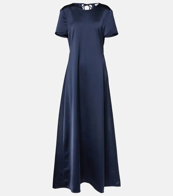 Proenza Schouler Delphine Satin Maxi Dress - Blue