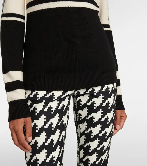 Perfect Moment Schild Intarsia Wool Turtleneck Sweater