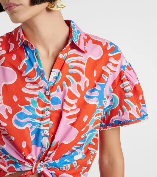 Poupette St Barth Printed Cotton Shirt