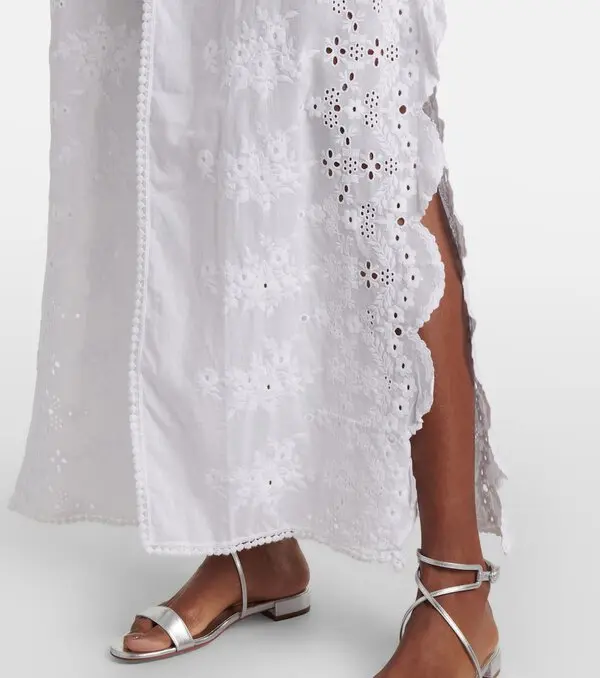 Melissa Odabash Talitha Broderie Anglaise Cotton Beach Dress - White