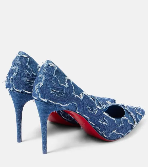 CHRISTIAN LOUBOUTIN Kate 85 Denim Pumps