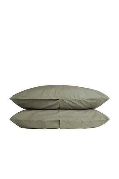 PARACHUTE Percale Pillowcase Set - Moss