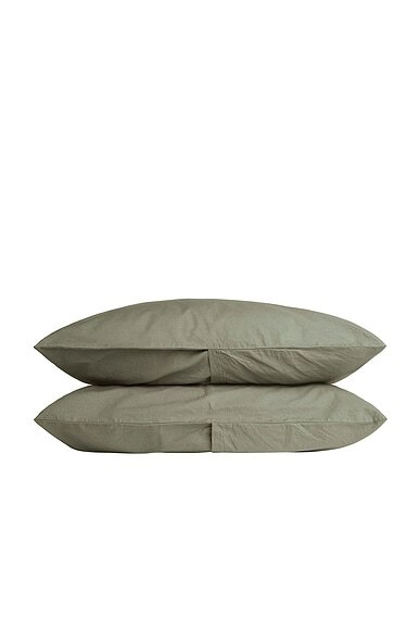 PARACHUTE Percale Pillowcase Set - Moss