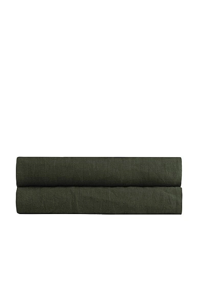 PARACHUTE Linen Fitted Sheet - Evergreen