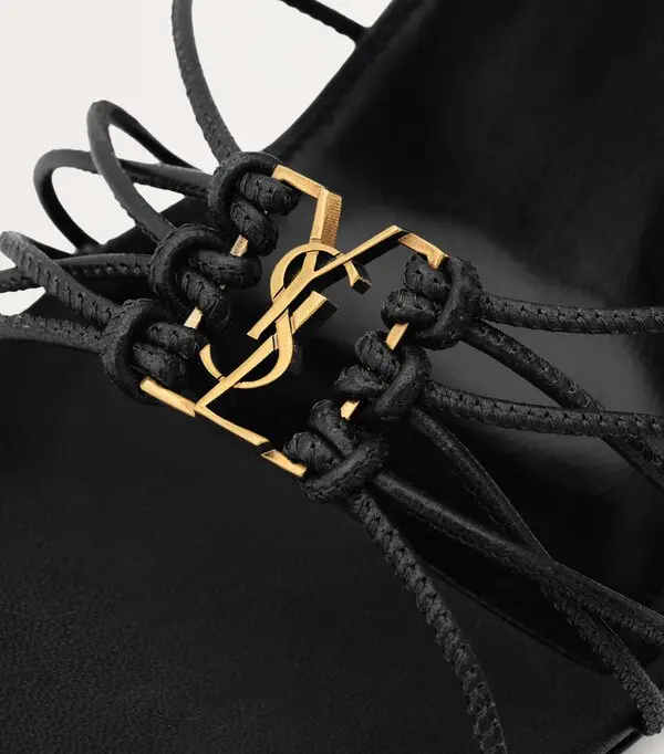 Saint Laurent Babylone Heeled Sandals 90 - Black