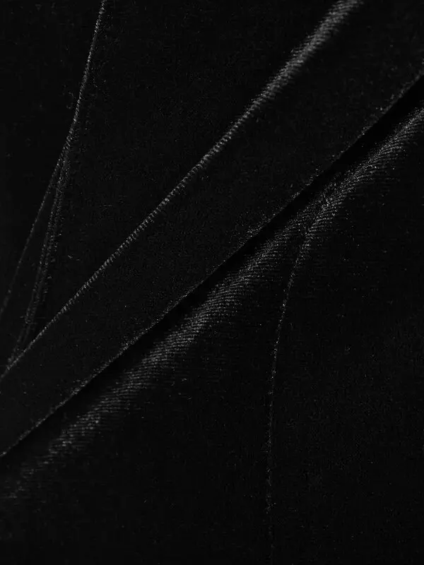Alex Perry Beckham Strapless Velvet Jumpsuit