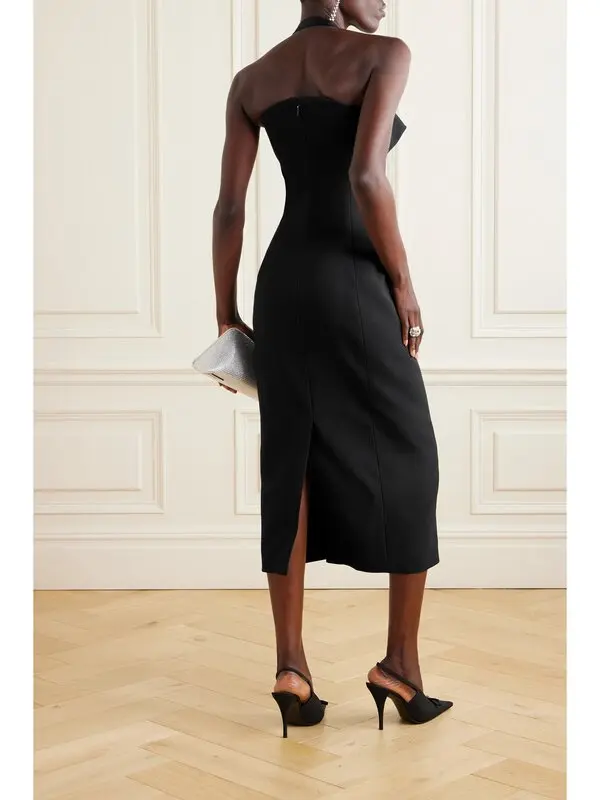 Versace Crepe Halterneck Midi Dress