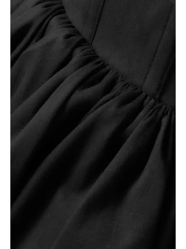 Brandon Maxwell Pippa Off-the-shoulder Bubble Skirt Mini Dress