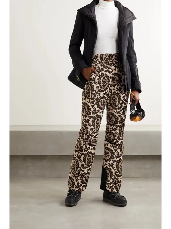 Fendi Printed Velvet Bootcut Ski Pants