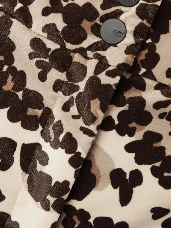 Fendi Printed Velvet Bootcut Ski Pants