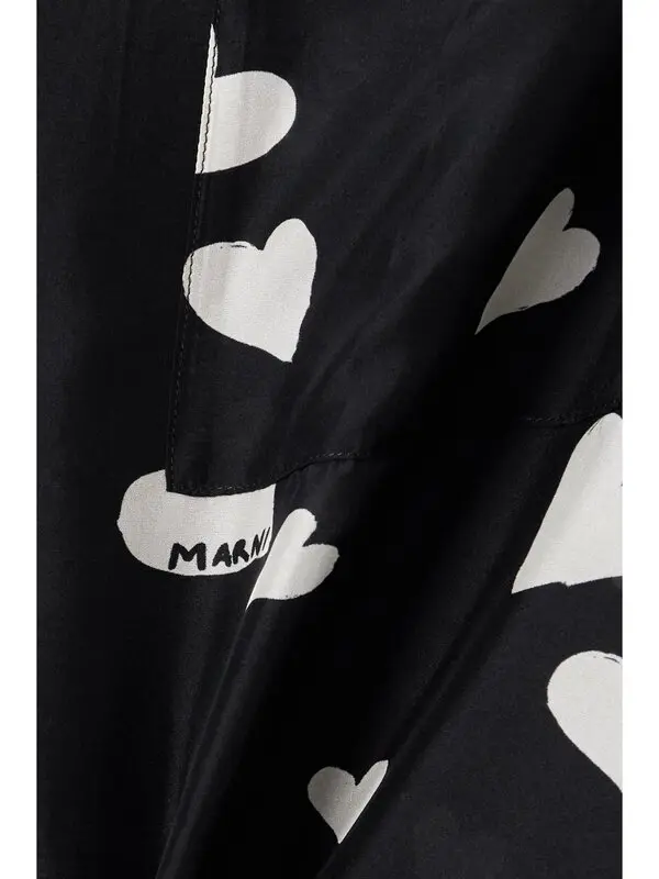 Marni Printed Silk-habotai Pajama Shirt