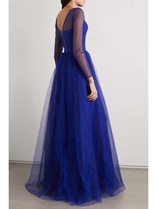 RASARIO Glittered Tulle Gown