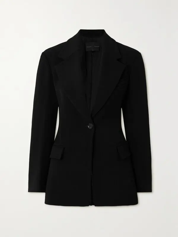 Proenza Schouler Wool-twill Peak Lapel Blazer - Black
