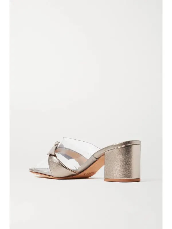 ALEXANDRE BIRMAN Clarita Pvc And Metallic Leather Mules
