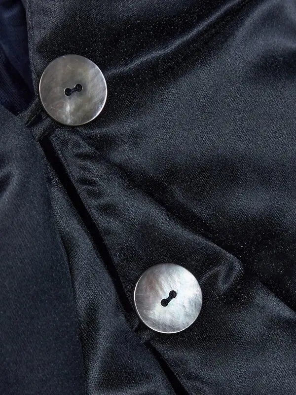 INTERIOR The Mira Quilted Silk-satin Down Jacket