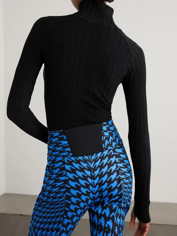 Perfect Moment Ribbed Stretch-knit Bodysuit