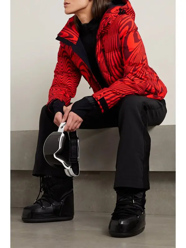 Aztech Mountain Minnie Nuke Hooded Printed Quilted Down Ski Jacket