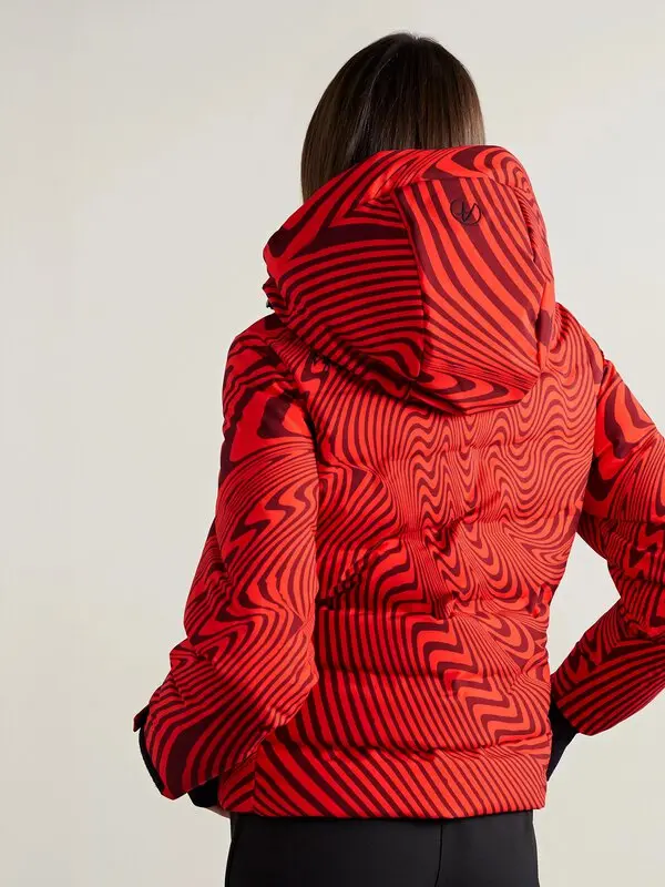 Aztech Mountain Minnie Nuke Hooded Printed Quilted Down Ski Jacket