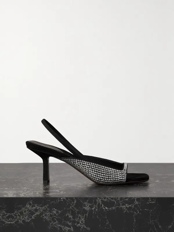 NEOUS Kamui Crystal-embellished Leather Slingback Sandals