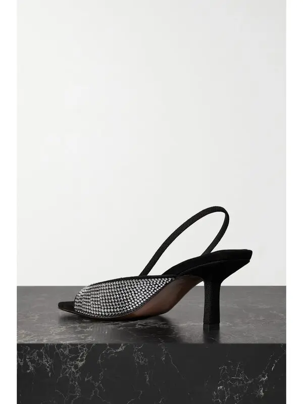 NEOUS Kamui Crystal-embellished Leather Slingback Sandals