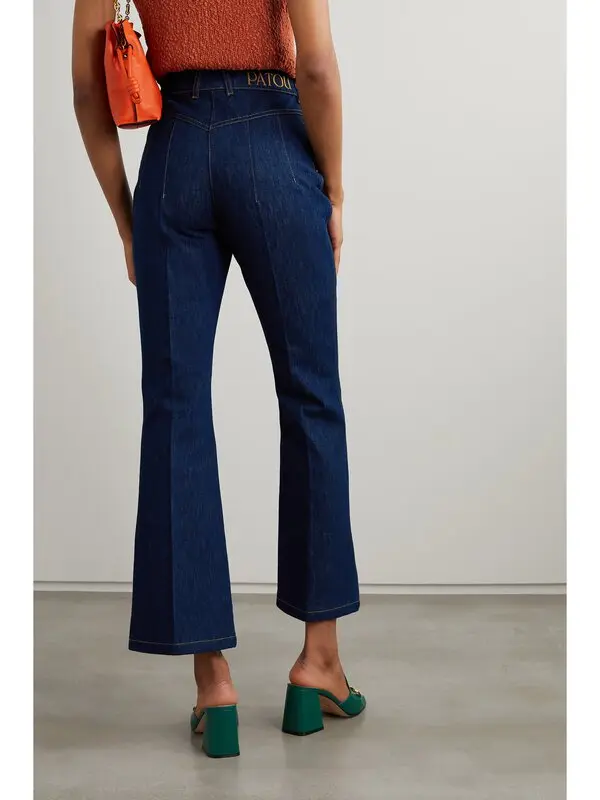 PATOU Cropped Straight-leg Jeans