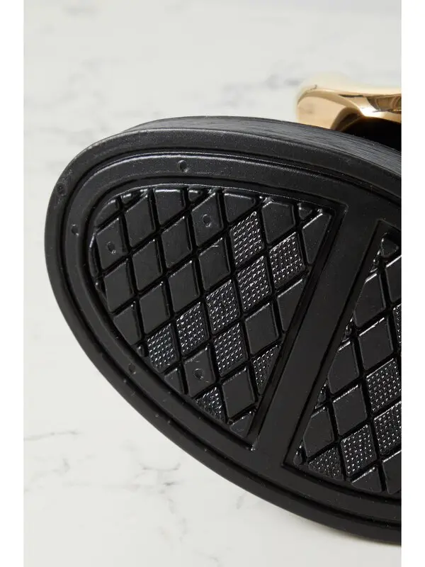 JW Anderson Chain-embellished Glossed-rubber Boots