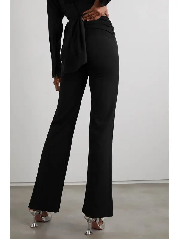 Gauge81 Afega Asymmetric Stretch-jersey Flared Pants