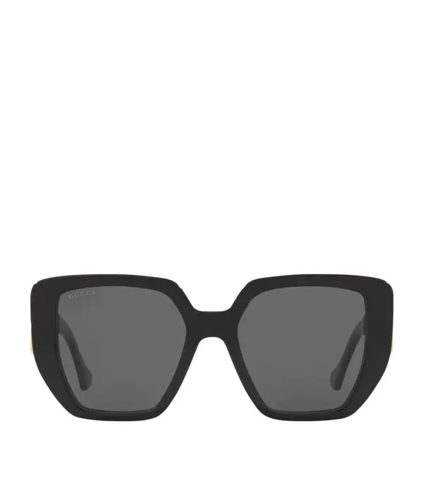 Gucci Acetate Square Frame Sunglasses - Black