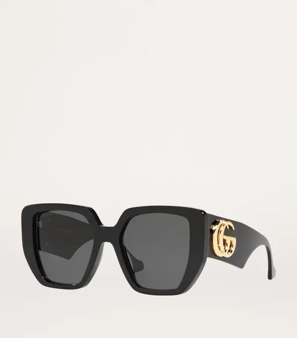 Gucci Acetate Square Frame Sunglasses - Black