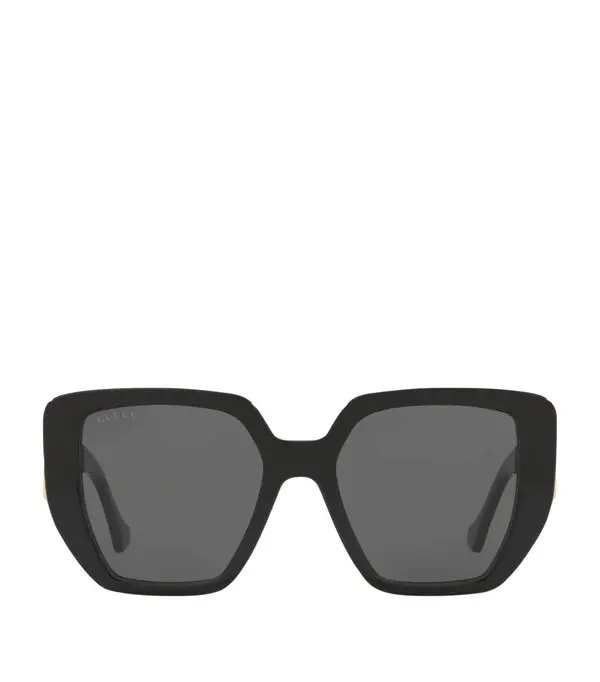 Gucci Acetate Square Frame Sunglasses - Black