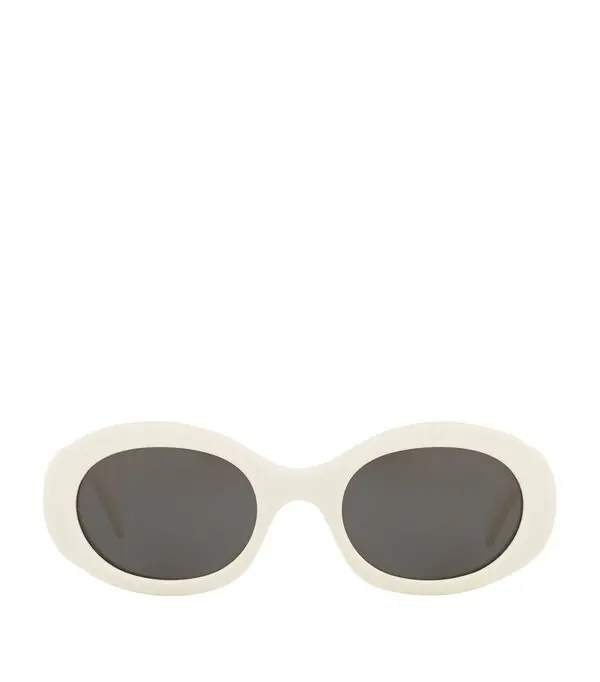 Celine Acetate Oval Frame Sunglasses - Ivory