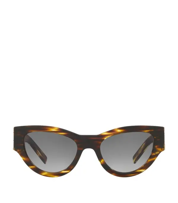 Saint Laurent Acetate Cat Eye Sunglasses - Brown