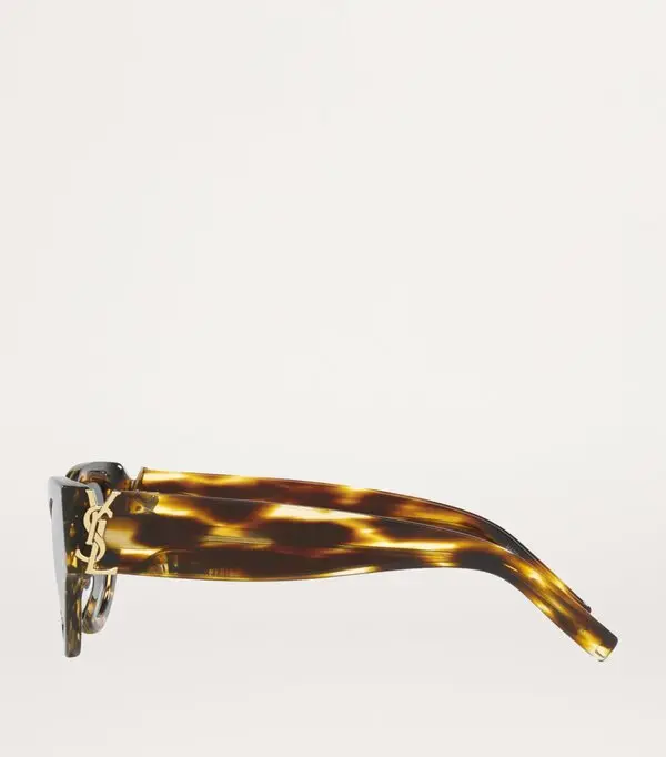 Saint Laurent Acetate Cat Eye Sunglasses - Brown