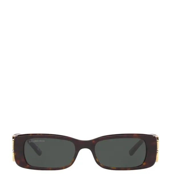 Balenciaga Acetate Rectangle Sunglasses - Brown