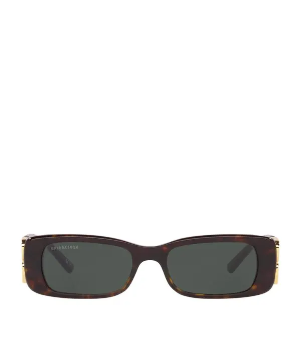 Balenciaga Acetate Rectangle Sunglasses - Brown