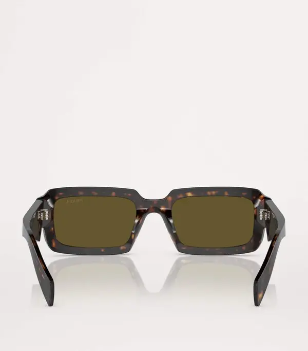 Prada Acetate Rectangular Sunglasses - Brown