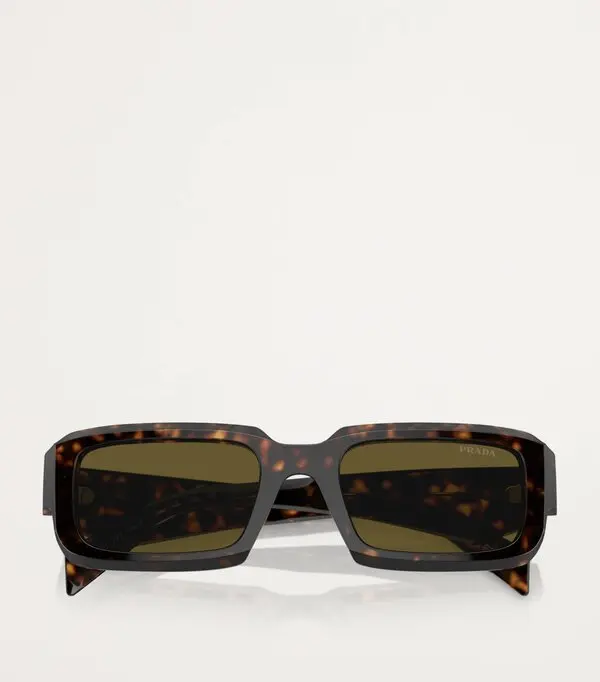 Prada Acetate Rectangular Sunglasses - Brown
