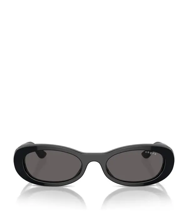 VOGUE Acetate Oval Sunglasses - Black