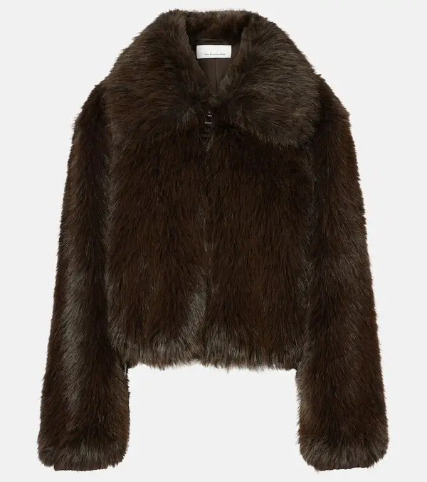 THE FRANKIE SHOP Faux Fur Jacket - Brown