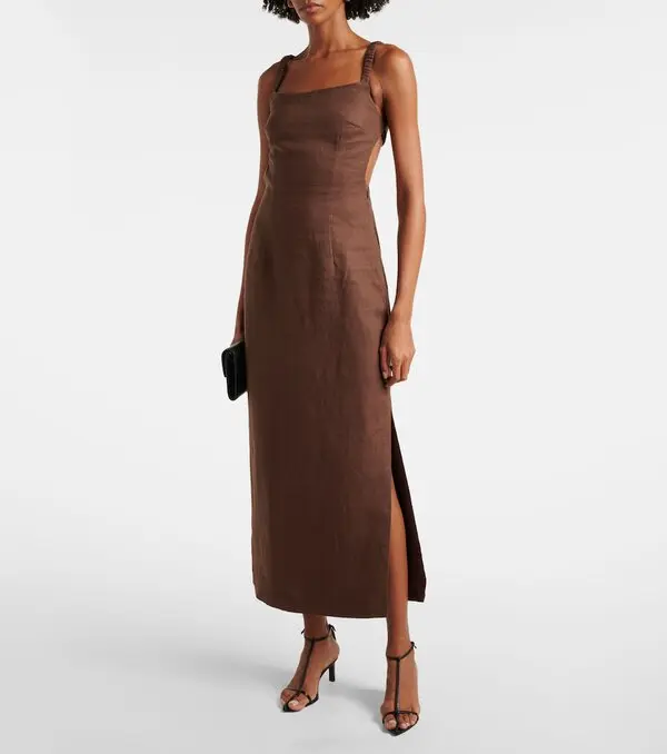 SIR. Linen Midi Dress