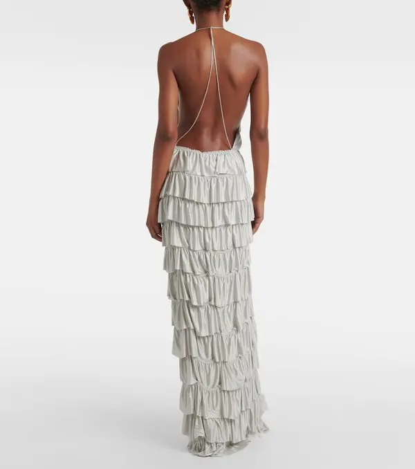 TOM FORD Tiered Ruffled Gown