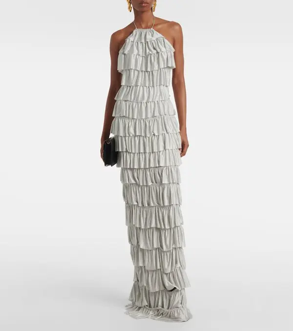 TOM FORD Tiered Ruffled Gown