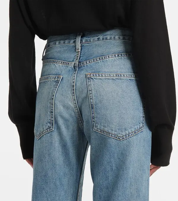 NILI LOTAN Welder Mid-rise Straight Jeans In Summer Wash