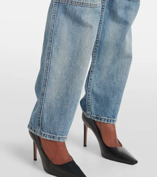 NILI LOTAN Welder Mid-rise Straight Jeans In Summer Wash